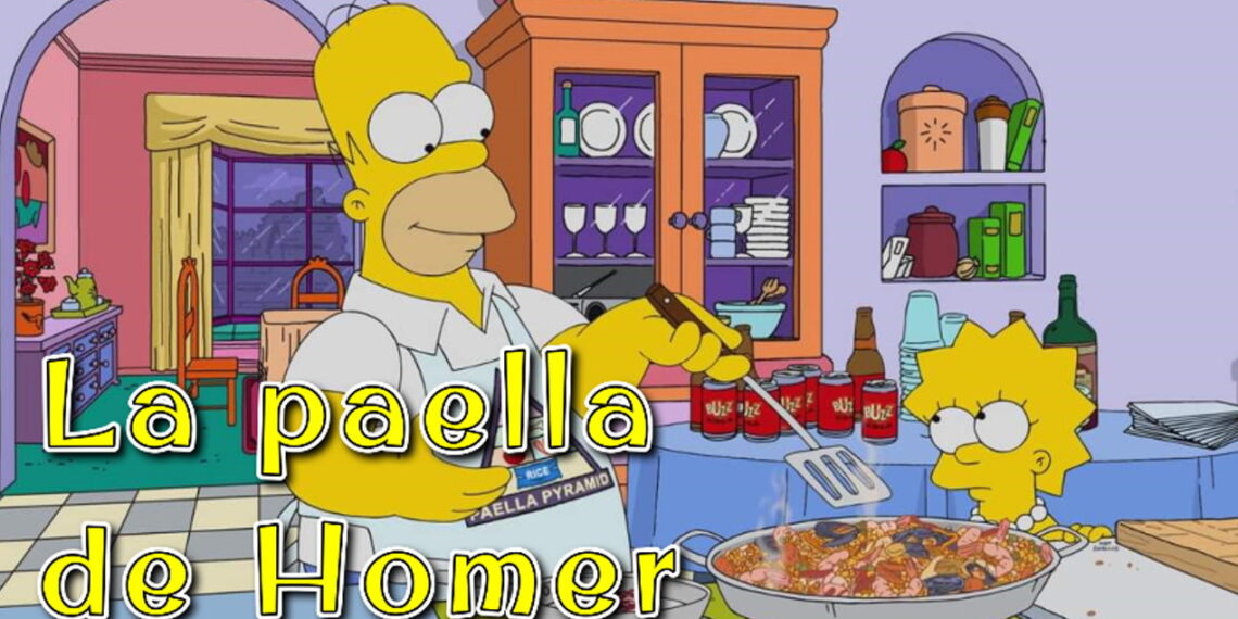 Homer Simpson cocina su primera paella valenciana en la serie y desata ...